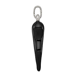 Sterling Silver Black Enamel Italian Horn Pendant 33mm 7mm style QC6095