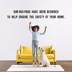 Grip-It Ultra Stop Natural Rubber Non-Slip Indoor Rug Pad on Hardwood Floors 3X5 ft