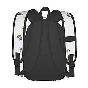 Cute Backpack for School, Funny Cartoon Lightweight Shoulders Backpacks Anime Daypack Kawaii Book Bag Novelty College Back Pack for Boys Girls Sports Travel Hiking Camping Work, 16.9 Inch Pattern-23