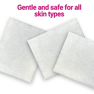 Swisspers Premium Facial Cleansing Pad, 100% Cotton, Ultra Soft, Extra Large, 50 White Pads per Reclosable Bag, 3 Bags (150 Pads Total)