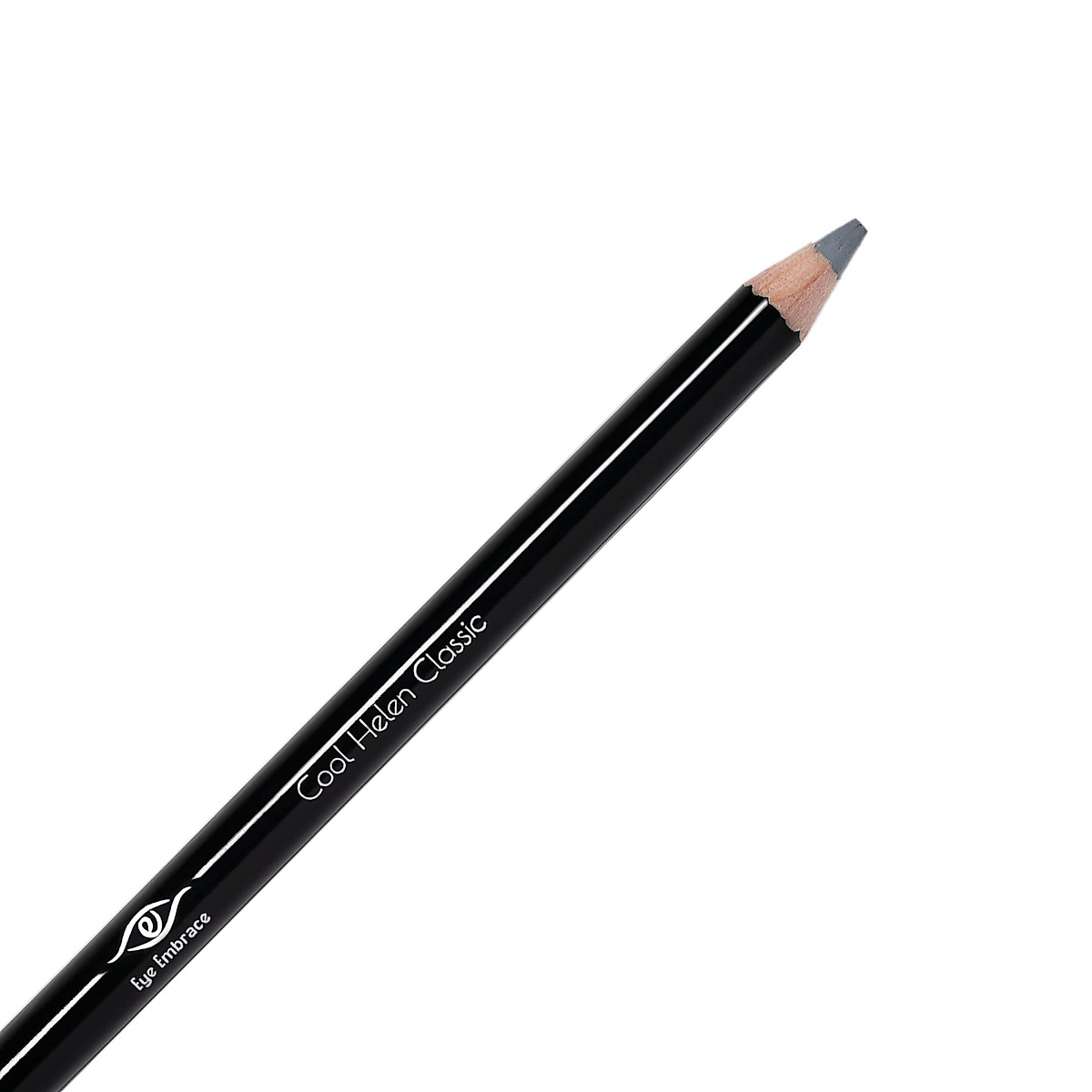 Eye Embrace Cool Helen Classic: Light Gray Wooden Eyebrow Pencil – Waterproof, Double-Ended Pencil with Sharpener & Spoolie Brush, Cruelty-Free