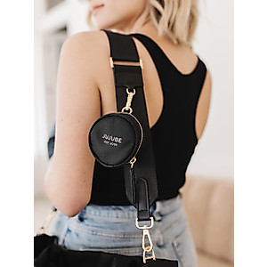 Jujube New Utility-Strap Tote Bag, Large Diaper Bag with Portable Changing Pad, Travel Bag for Boy or Girl, Carrying Baby Essentials, Bottles, Wipes, Diapers, Pacifiers, Black