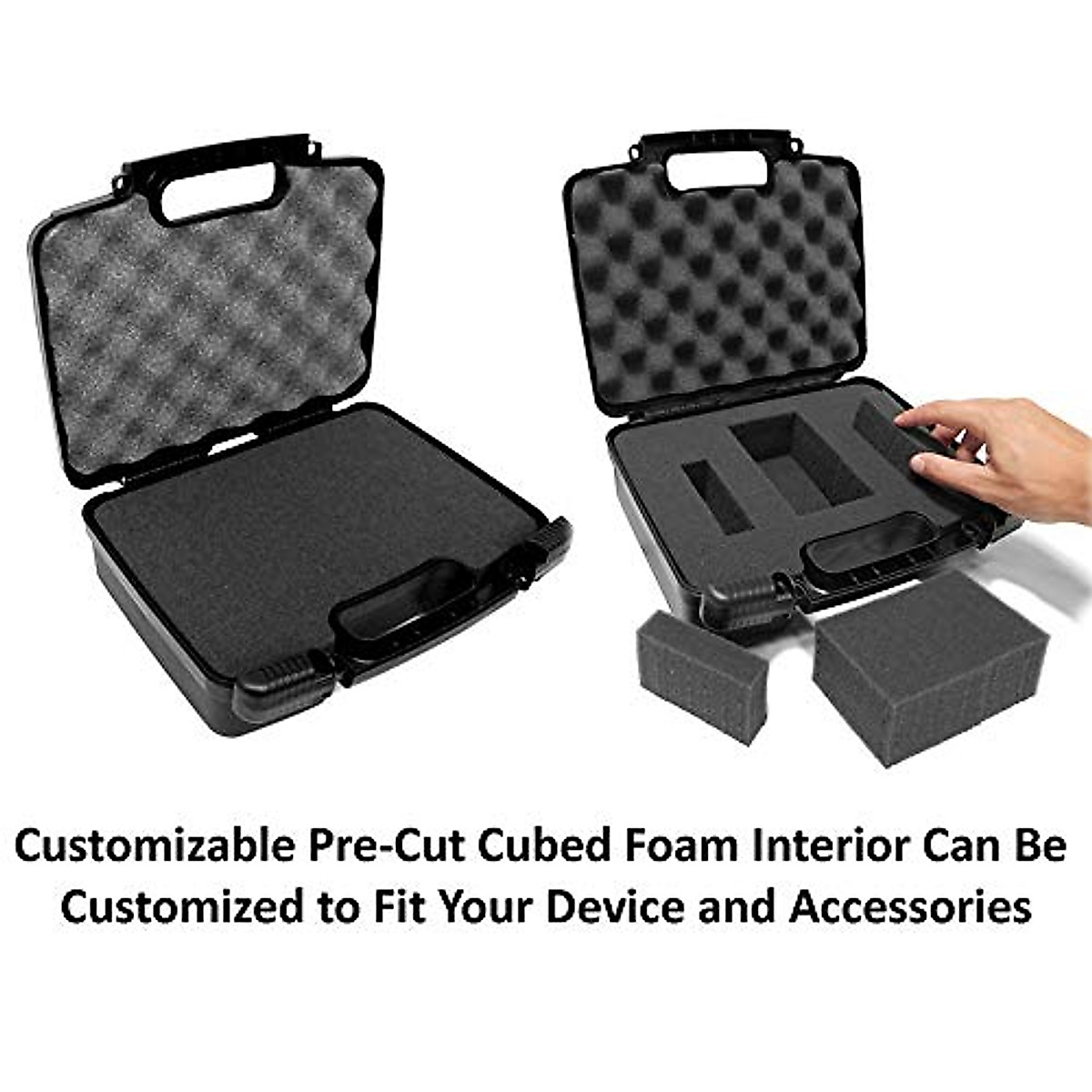 CASEMATIX Portable Recorder Case Compatible with Tascam Portacapture X8, DR-05x Dr-40x 22L 100MK 100MKiii 44WL Recorder, Mini Tripod, Adapter, Mic Windscreen and More - Customizable Hard Case Only