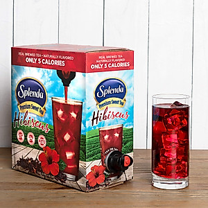 SPLENDA Premium Sweet Tea On Tap, 1 Gallon Bag In Box Ready to Drink Liquid, Hibiscus Tea, 128 Fl Oz