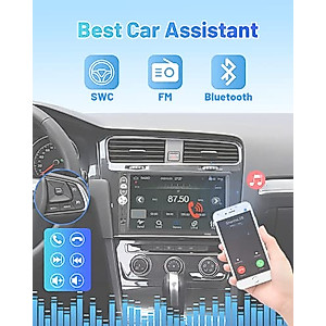 Apple CarPlay Head Unit Single Din Touchscreen Car Stereo with Bluetooth and Backup Camera 7 Inch Car Radio with Android Auto Mirror Link USB Charging & FM AUX TF