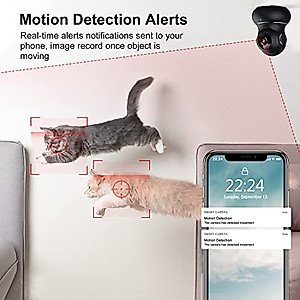 litokam Little elf Camera, 1080P Indoor Security Camera for Baby / Elder, Pet Camera with Motion Detection, Night Vision, 2-Way Audio, 360 Degree Wireless Camera, WiFi Camera Work with Alexa