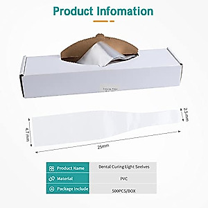 LVCHEN Dental Light Seelves - 500 Pcs Disposable Light Protective Barrier Cover - Dental Light Cover 13 * 2 Inch