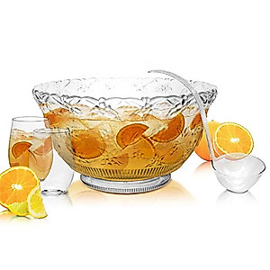 Party Essentials N512 Hard Plastic 5-Ounce Punch Bowl/Serving Ladle, 1-Count, Clear