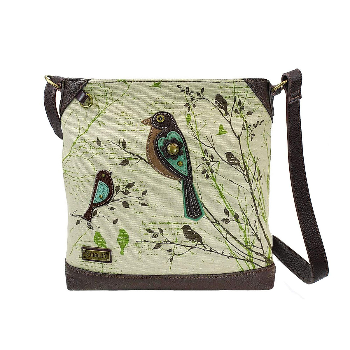 Chala Handbags Safari Bird Canvas Crossbody Bag Purse