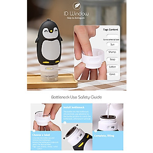 ZOESON Leak Proof Travel Bottles, 3oz Silicone Portable Toiletry Containers for Cosmetics Shampoo Lotion (4pcs/pack)