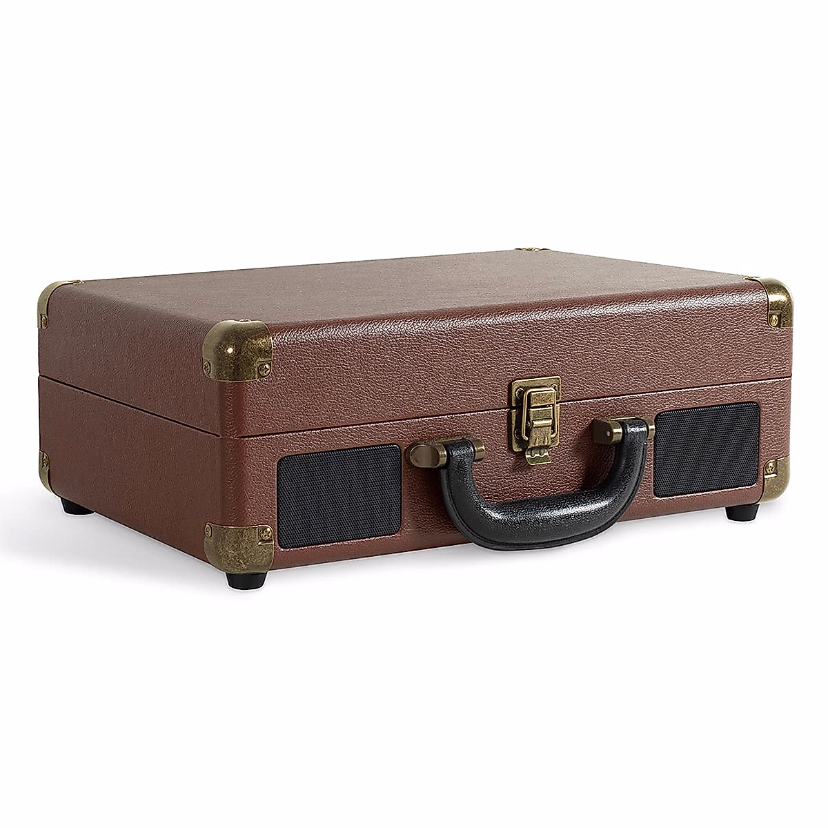 Victrola Journey+ Bluetooth Suitcase Record Player, Dark Brown (VSC-400SB-DBR-SDF)
