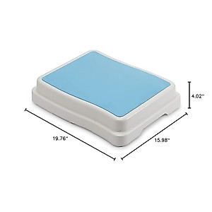 Croydex PA661422 Bath Step, Slip Resistant Bathroom Safety and Mobility Aid, White/Blue, One Size