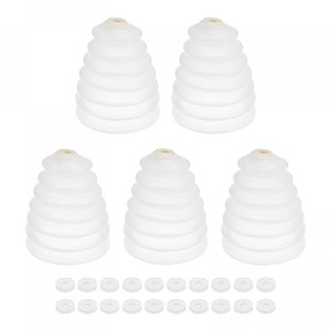 uxcell 5 Pcs Rubber Drill Dust Cover Collector, for Electric Hammer Impact Drill Ash Bowl, Device Tool Accessories, White