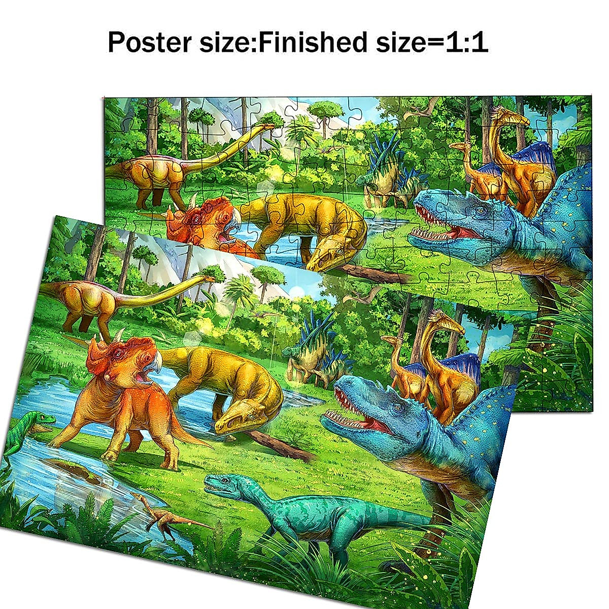 Puzzles for Kids Ages 4-8 Year Old 100 Piece Dinosaur Jigsaw Puzzle for Toddler Learning Preschool Educational Puzzles for Boys and Girls Toys Gift