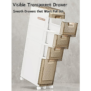 4-Tier Narrow Storage Cabinet by Lozovin - For Bathroom, Kitchen, Bedroom, Laundry