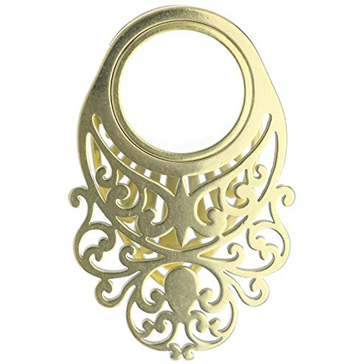 Gold 2g 6mm 316L Surgical Steel Ear Weights Saddle Hanger Spreader Gauges Piercing Tunnels Plugs Stretching Kit