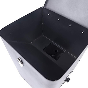 Pellet Smoker Hopper Assembly Kit, Electric Wood Pellet Smoker Grill Part with Digital Temperature Controller for Grill, Smoke, Bake, Roast, Braise, BBQ (Knob type)