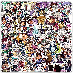100 Pcs The Owl House Stickers for Laptop Water Bottle Bumper Luggage Computer Skateboard Snowboard, Cute Aesthetic Vinyl Waterproof Stickers Pack for Kids Girls Teens Boys Women Men