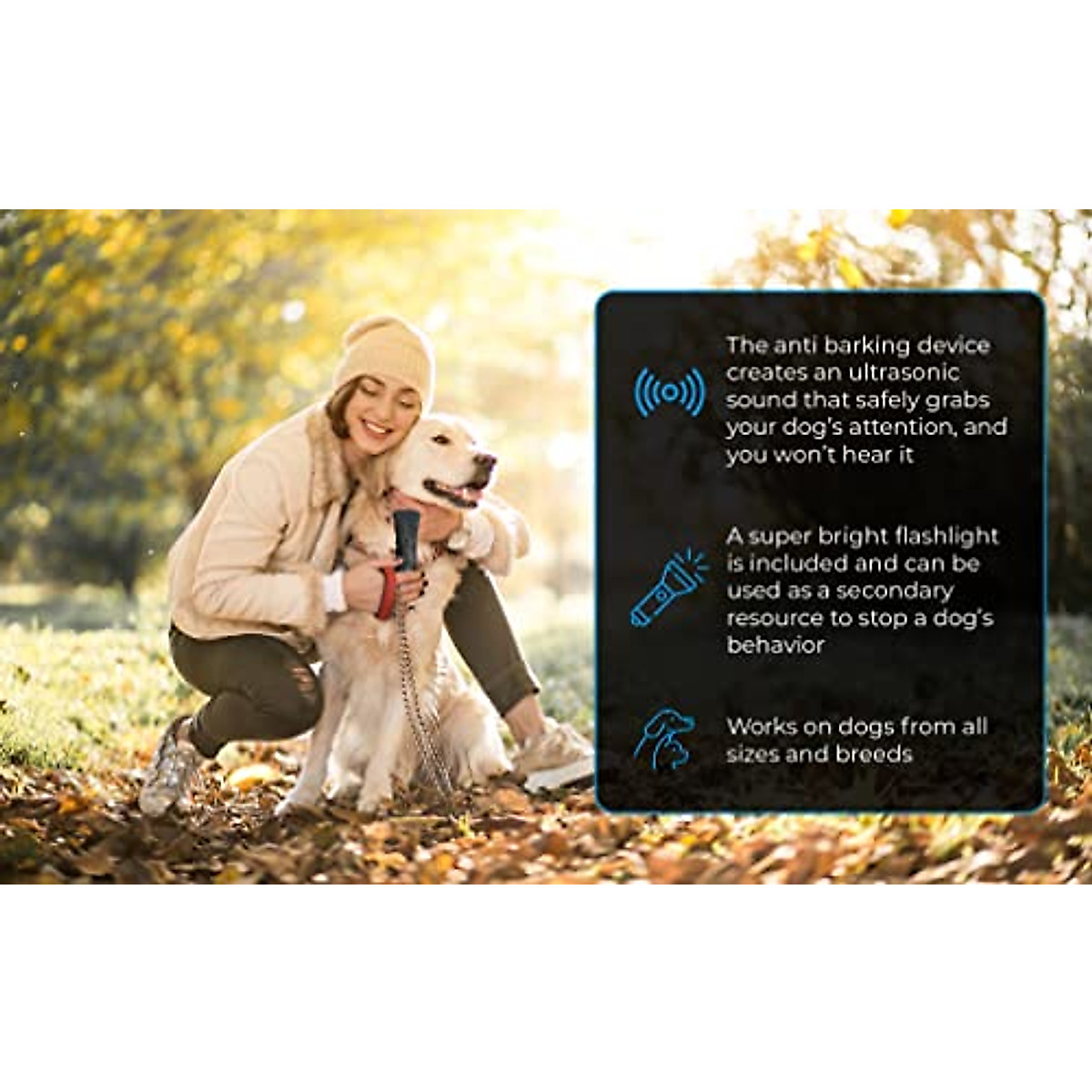 Bark Begone Dog Trainer| Anti Barking Dog Device| The Original Ultrasonic Emitter for Aggressive or Wild Dogs| No Collar Required| Lightweight, Durable| 70 ft Range| Correct Poor Behavior