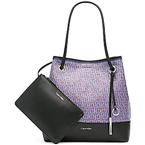 Calvin Klein Gabrianna Monogram North/South Key Item Tote, Blue Multi