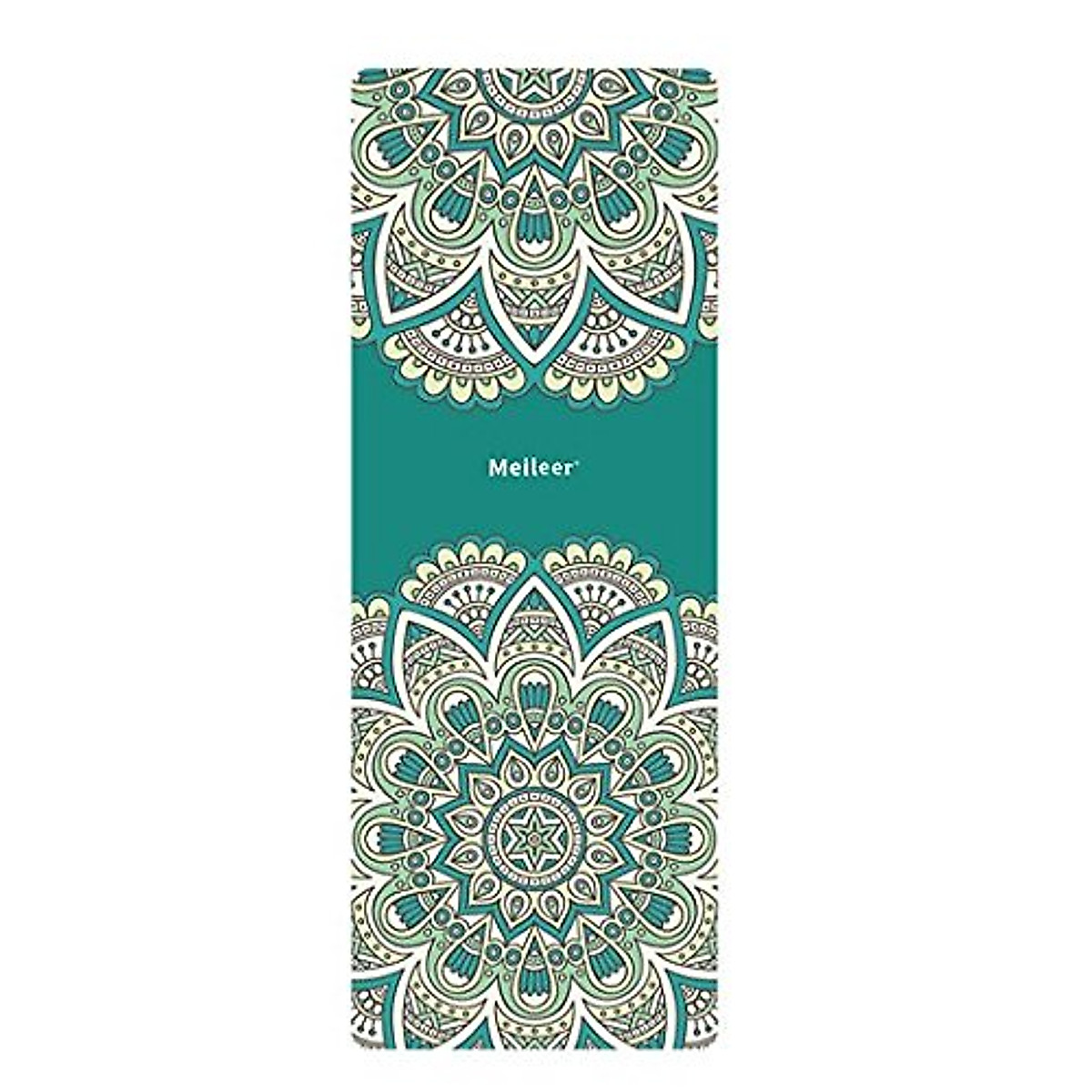 Meileer Yoga Mat |Travel Yoga Mat| Foldable Lightweight Anti-Slip Quick Dry Luxurious Yoga Mat/Towel|1mm Thick|Spray Bottle Included (Mystical Mandala)