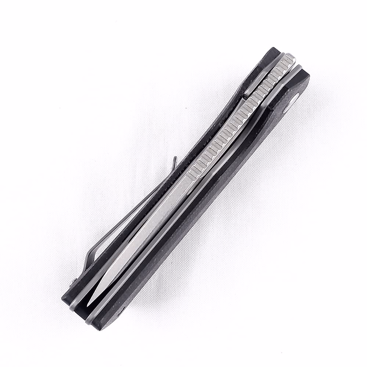 JEABROTHER outdoor folding pocket knife, with 2.6 inch 14C28N blade, black female handle, steel clip, used for hunting, camping, hiking and fishing