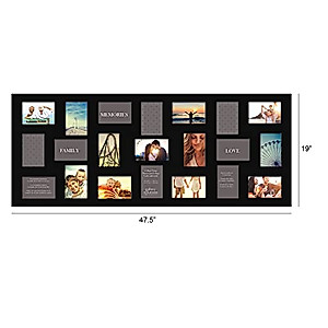 Gallery Solutions Flat Black 21 Opening Collage Wall Frame