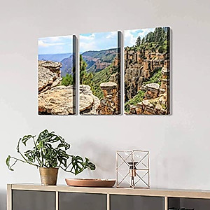 3 Panels Wall Art Pictures Point Sublime Trail View Modern Canvas Print Paintings Artwork Framed Posters for Office Home Decor Ready to Hang
