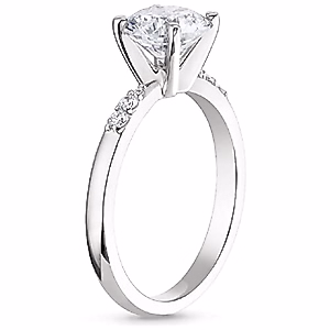 10K Solid White Gold Handmade Engagement Ring 1.0 CT Marquise Cut Moissanite Diamond Solitaire Wedding/Bridal Ring Set for Women/Her Propose Ring (9)