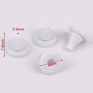 UtySty 50 Pack Shower Head Nozzles Replacement Showerhead Spray Hole Silicone Nozzle Universal Sprinkler Spout Round Nibs Disassemble and Wash Water Outlet Granules Repair Parts Kit