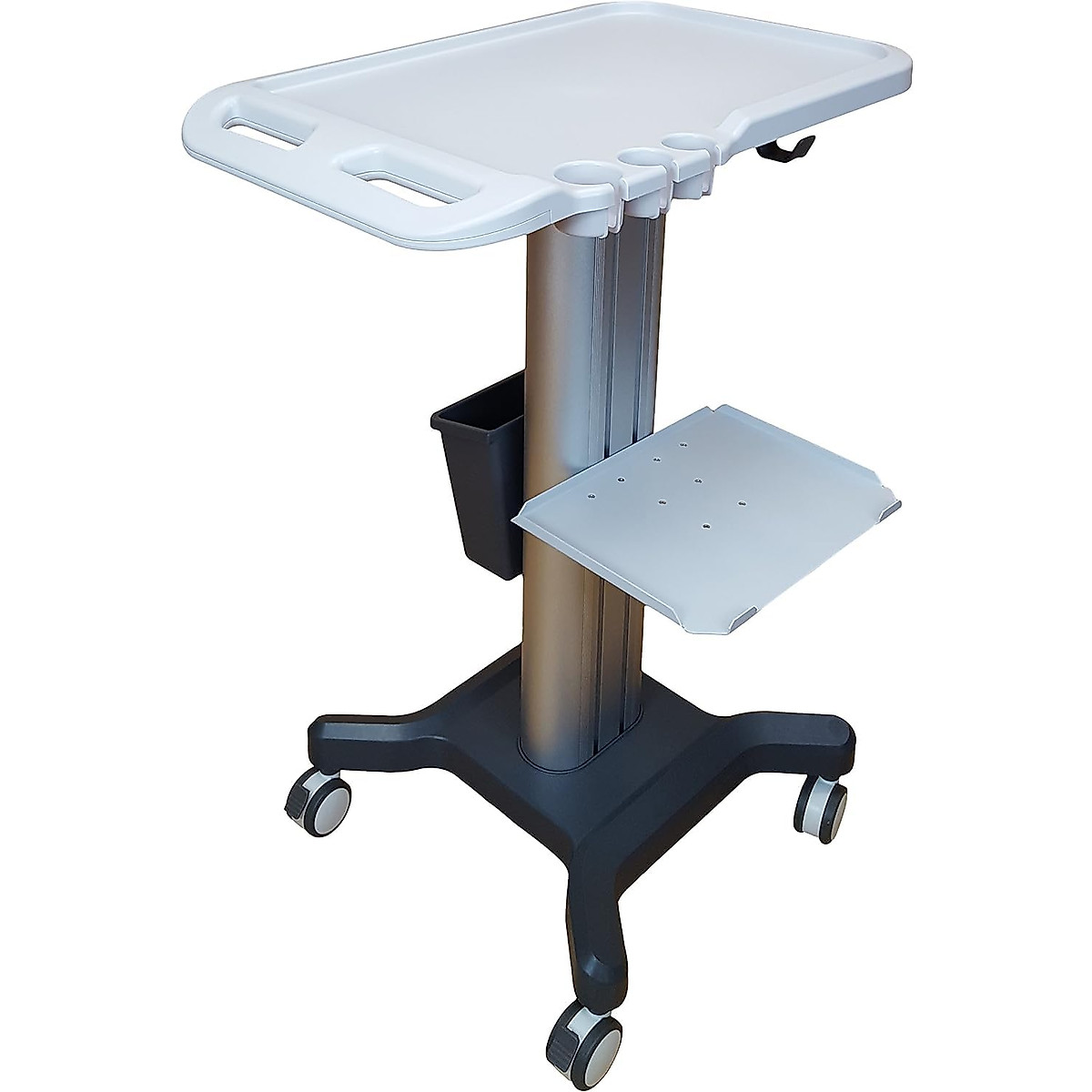 Mobile Trolley - Cart for Portable Ultrasounds 32" Tall with 3 Probe Holders.