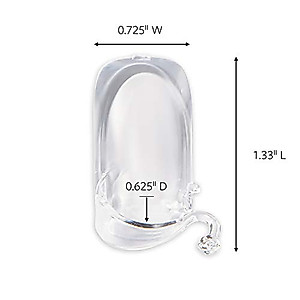 Command Medium Cord Clips, Clear, 4-Clip