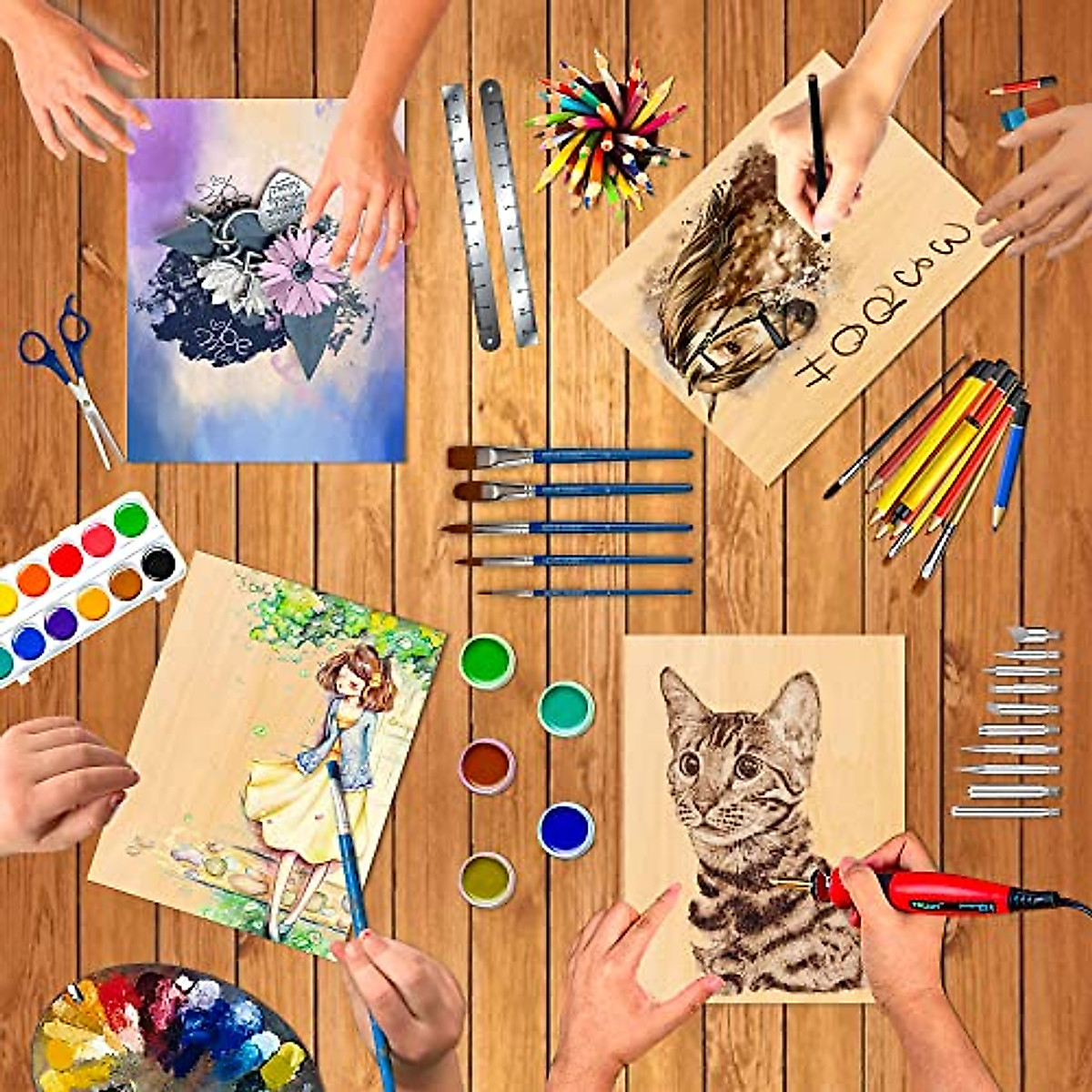 PlankKers Basswood Sheets 12"x8"x1/16" (12 Pack)- Thin Balsa Wood Sheets for Craft, Laser, Wood Burning, DIY Projects-Unfinished Plywood Sheets with Smooth Surfaces Can Be Cut and Painted to Any Shape