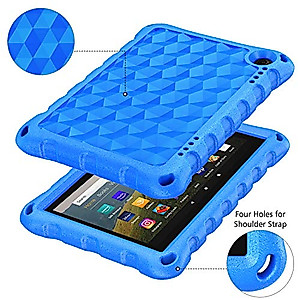 Fire HD 8 Tablet Case,Kindle Fire 8 Case,Fire Tablet 8 Case Kids(12th/10th Generation,2022/2020 Release),DiHines Kid-Proof Case for Amazon Fire HD 8 Plus Tablet, Blue