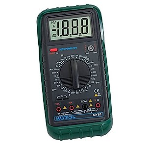 Mastech MY61 Digital Multimeter, 3.5 Digit LCD, 1999 Count