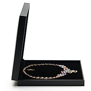 Oirlv Black Jewelry Set Box,Ring/Earrings/Big necklace Gift Case