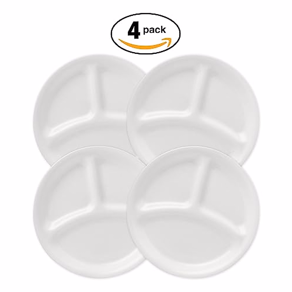 Corelle Livingware Divided Plate, 10-1/4-Inch, Winter Frost White