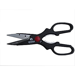 Very Sharp Multi Purpose Scissors - Reinforced Blade Shears, Left and Right Handed for kitchen sewing garden