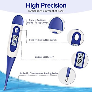 FDK Thermometers for Adults & Kids - Medical Grade, Accurate Oral/Armpit, Ideal for Travel, Easy-to-Read Digital Display, Default, BT-A21CN