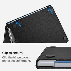 Spigen Urban Fit Designed for MacBook Pro 14 inch Case M4/Pro/Max (2024) M3/M2/M1/Pro/Max (2023-2021) A3112 A3185 A3401 A2918 A2992 A2779 A2442 Premium Knit Fabric Case - Black