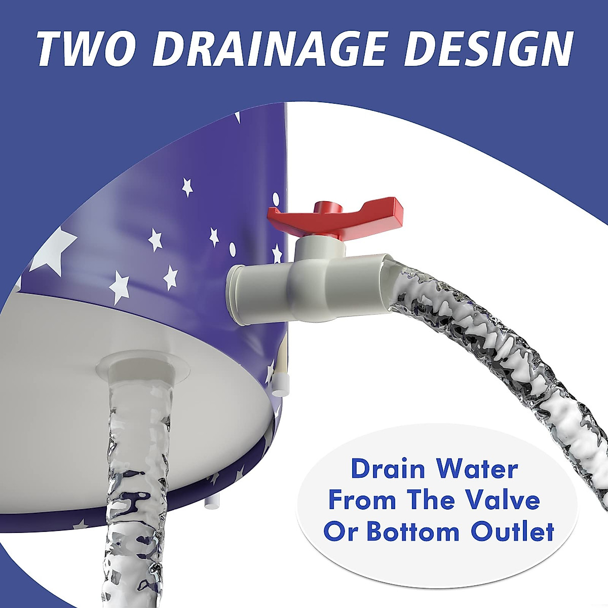 DAILYLIFE Portable Bathtub Adult, Ice Bath Tub for Athletes, Portable Bath tub for adults, Foldable Bath Tub, Hot Tub for Shower Stall, Japanese Soaking Bath Tub with Pillow, Easy assembly(Moonstar)