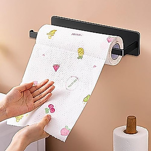 Paper Towel Holder, 2676cm Under Cabinet Roll Holder, Drill Free Kitchen Paper Towel Holder, Rust-Proof Kitchen Roll Holder, Self Adhesive Paper Towel Rack for Kitchen Pantry Bathroom Toilet Hotels