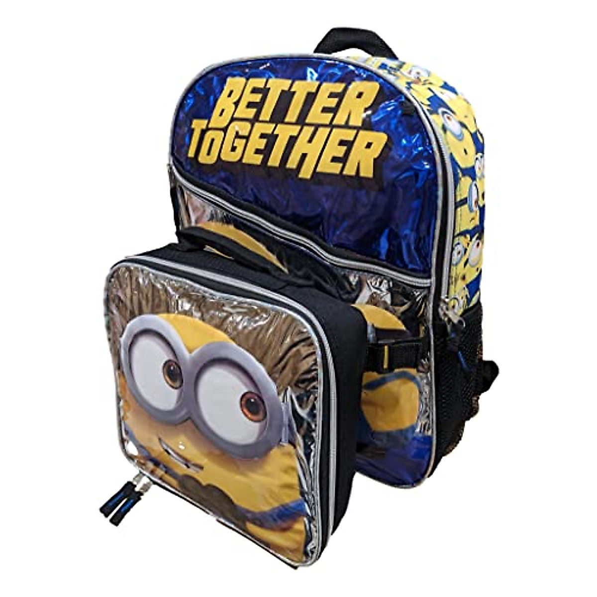 Accessory Innovations Minions Full Size 16 Inch Backpack with Detachable Lunch Box