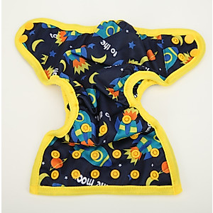 Sigzagor Newborn Baby Diaper Nappy Cover 8lbs-10lbs For Boys (To The Moon)