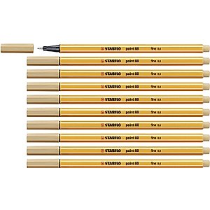 Fineliner - STABILO Point 88 - Pack of 10 - Light Ochre