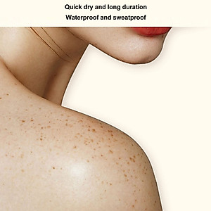 Dioche Fake Freckles stamp pen, Liquid Freckle Stamp Freckles Makeup Stamp with Brush, Waterproof Simulation Air Cushion Freckles Pen 10g