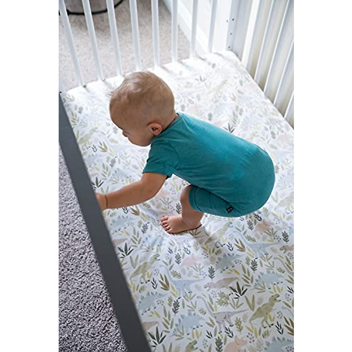 Premium Fitted Knit Crib Sheet/Toddler Sheet Rex by Copper Pearl