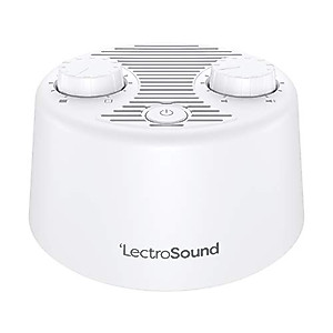 Adaptive Sound Technologies LectroSound Noise Machine for Sleep and Relaxation With Power Adapter, White