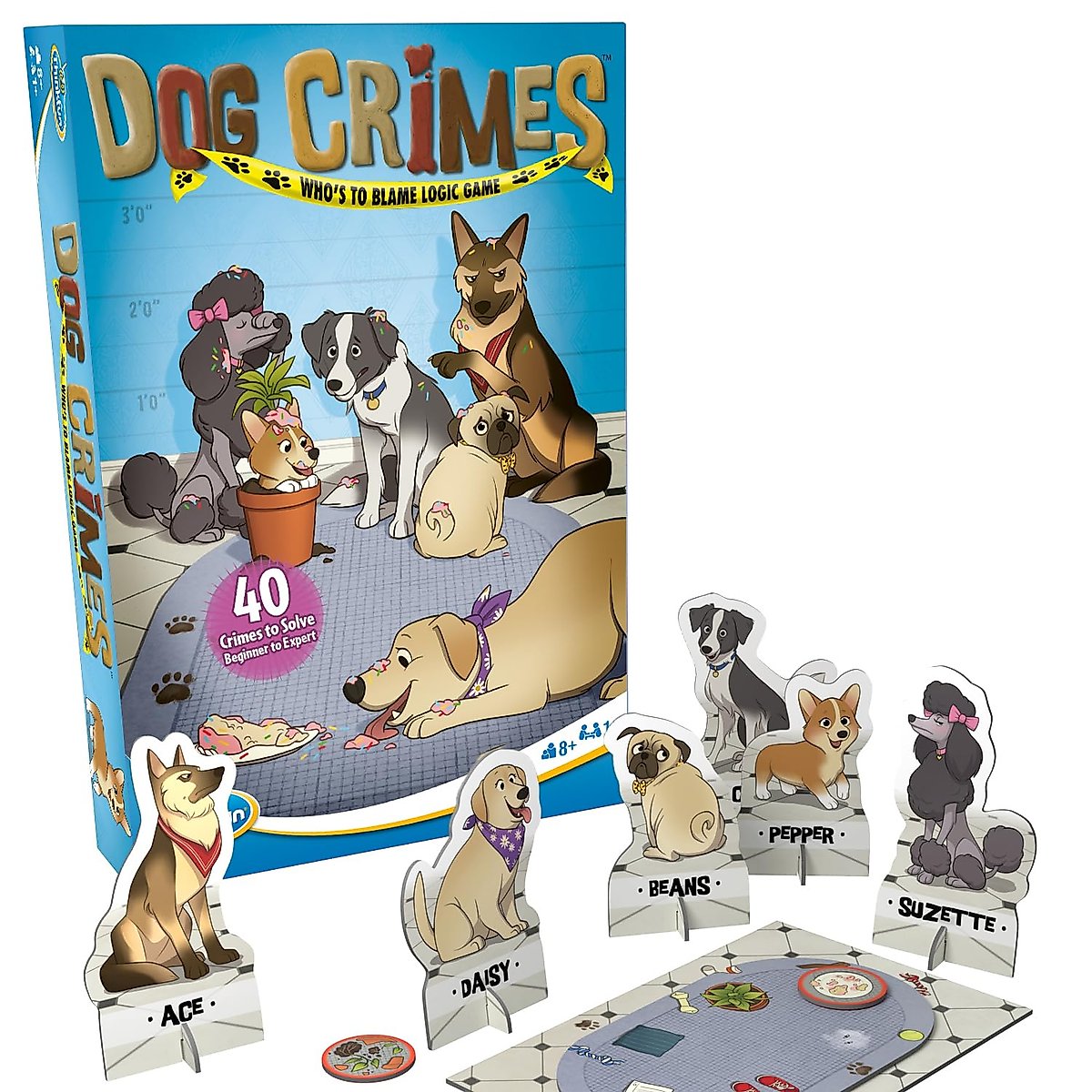 ThinkFun Dog Crimes Logic Game - Engaging Brainteaser for Kids and Adults | Fun Detective Theme | Memory and Reasoning Skill Builder | Unique Artwork | Suitable for Ages 8 and Up