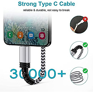 C Charging Fast Charger for Samsung Galaxy A13 5G;A53 ;Z Flip 3;Z Fold 2;S22;A11 A12 5G;S21FE; S20; A52; A03S; A20; A50; A51;A42 Quick Charge 3A Car Charger+Charger Box Android Block +9Ft Type C Cable
